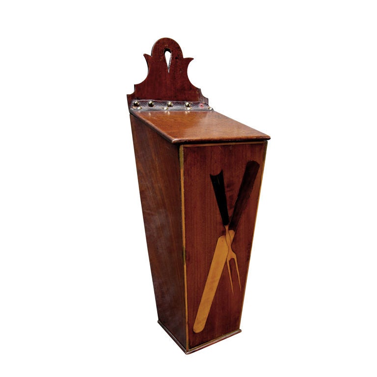 A Charming English Late Regency Walnut Cutlery Box For Sale at 1stDibs ...