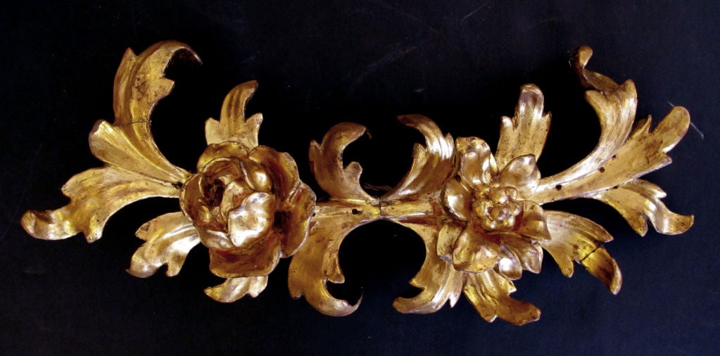 A Lively French Rococo Carved Giltwood Architectural Fragment at 1stDibs