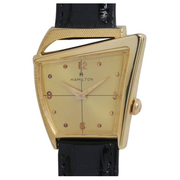 Hamilton Yellow Gold-Filled Flight II Wristwatch circa 1961 at 1stDibs ...