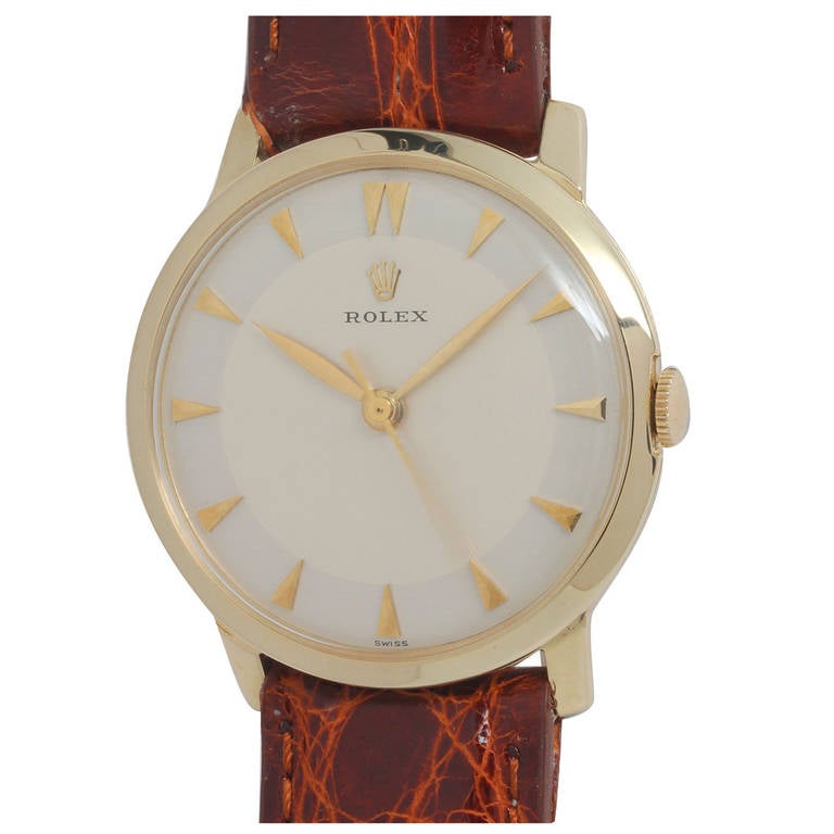 Rolex Yellow Gold Wristwatch circa 1950s at 1stDibs