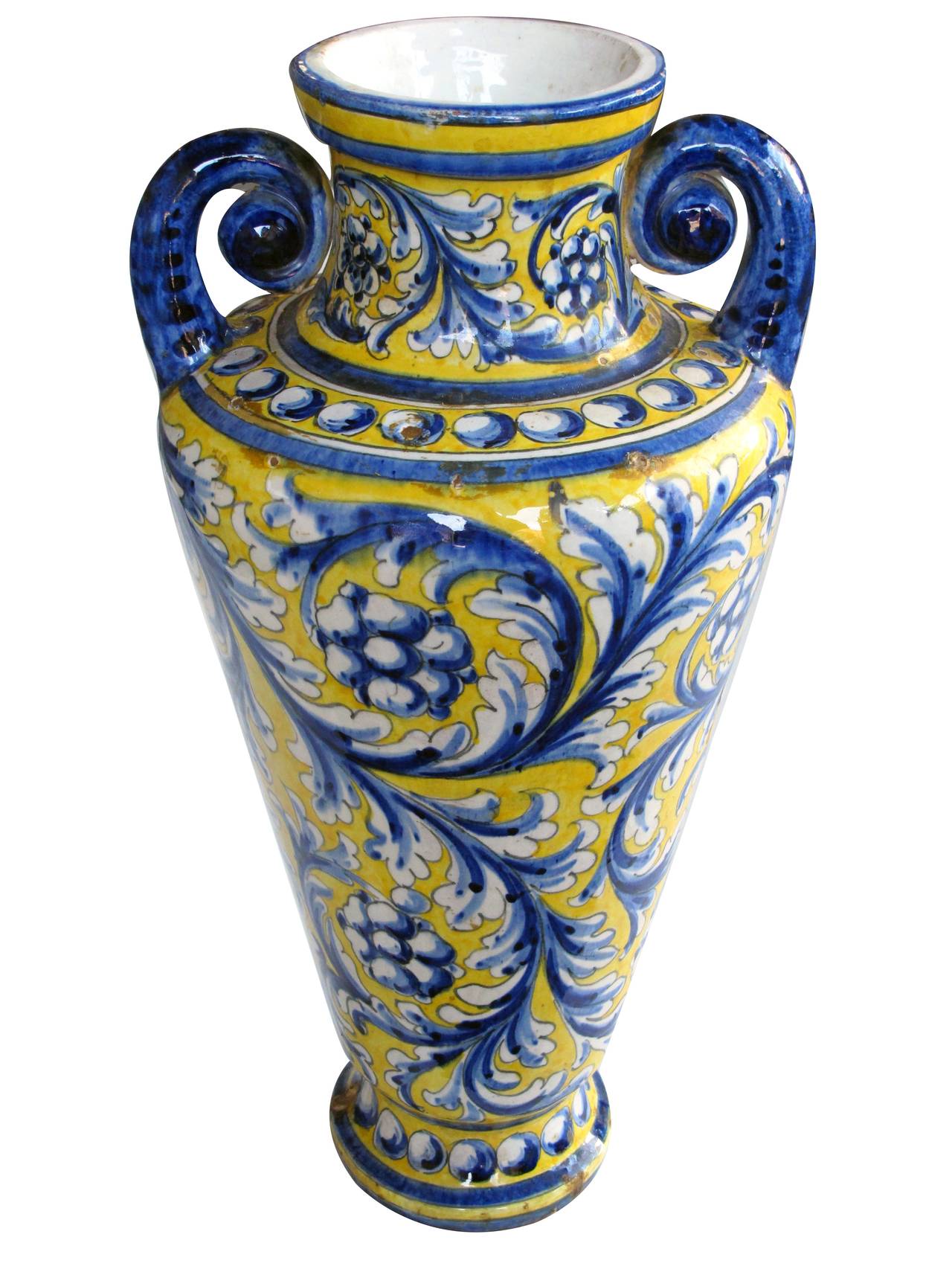 An Italian Tin-Glazed Earthenware Polychrome (majolica) double handled ...