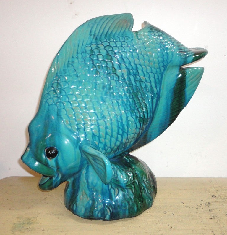 Monumental Pottery Fish Sculpture at 1stDibs