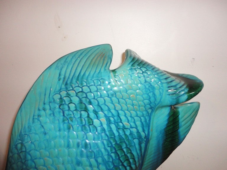 Monumental Pottery Fish Sculpture at 1stDibs