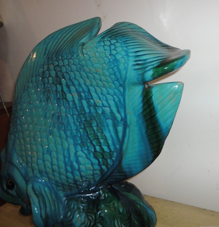 Monumental Pottery Fish Sculpture at 1stDibs