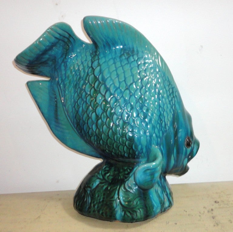 Monumental Pottery Fish Sculpture at 1stDibs