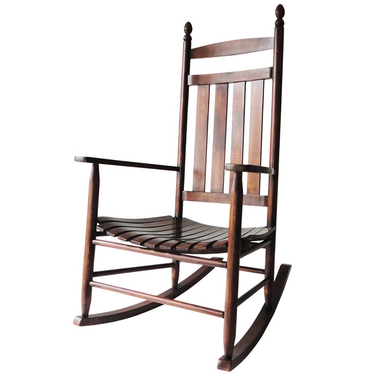 Rustic Country Rocking Chair From Maine at 1stDibs