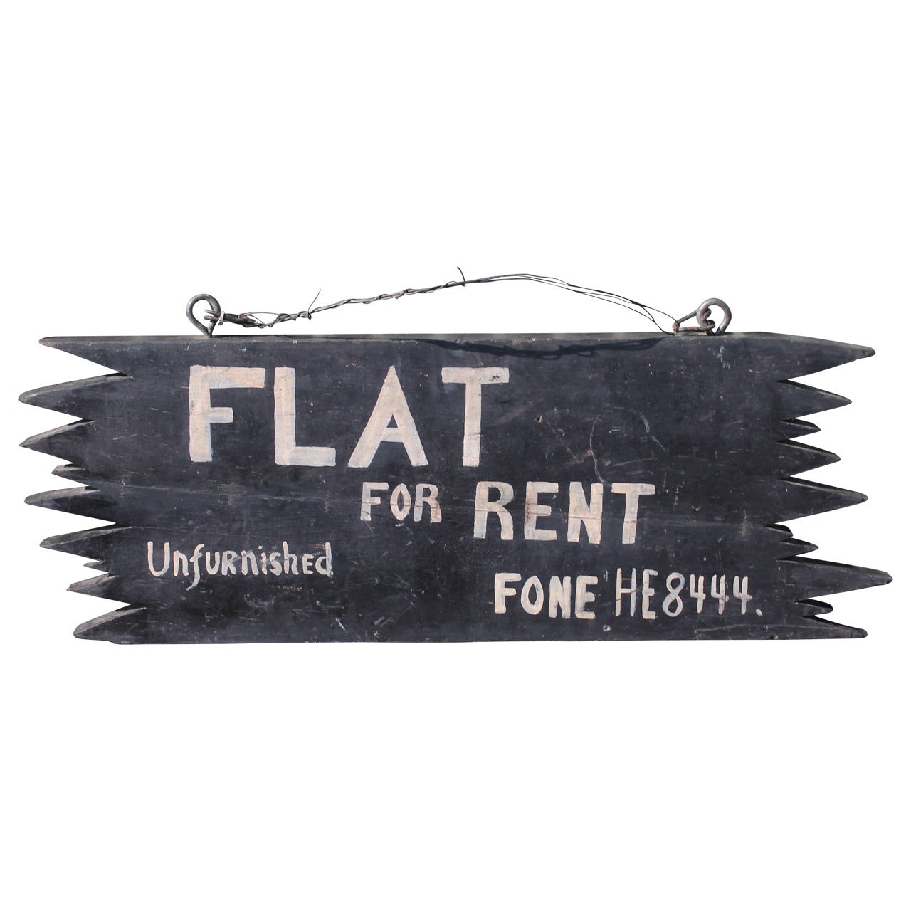 Vintage House For Rent Hand Painted Wood Sign For Sale at 1stDibs