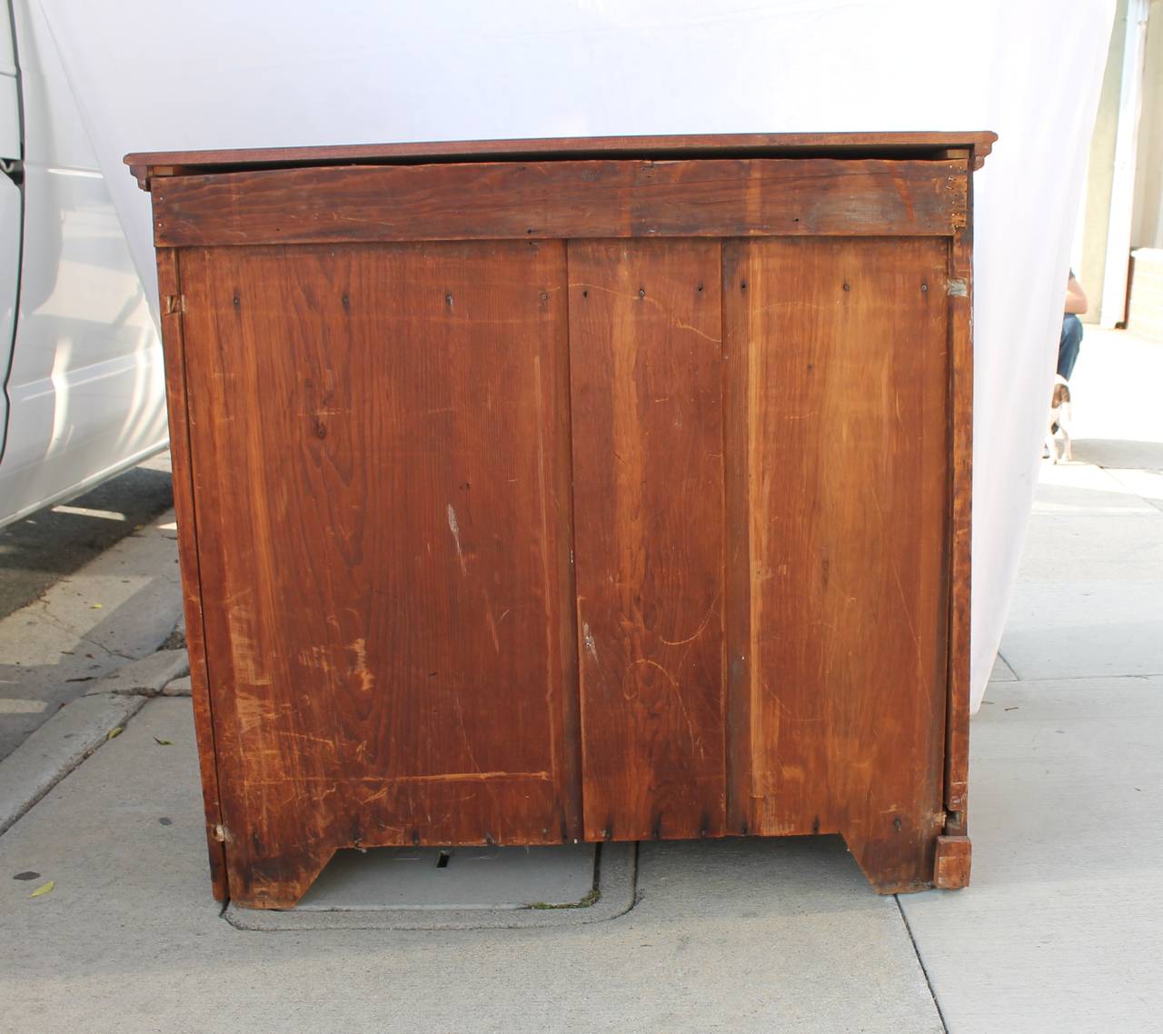 Fancy 19th Century Empire Walnut Tall Chest of Drawers For Sale at ...