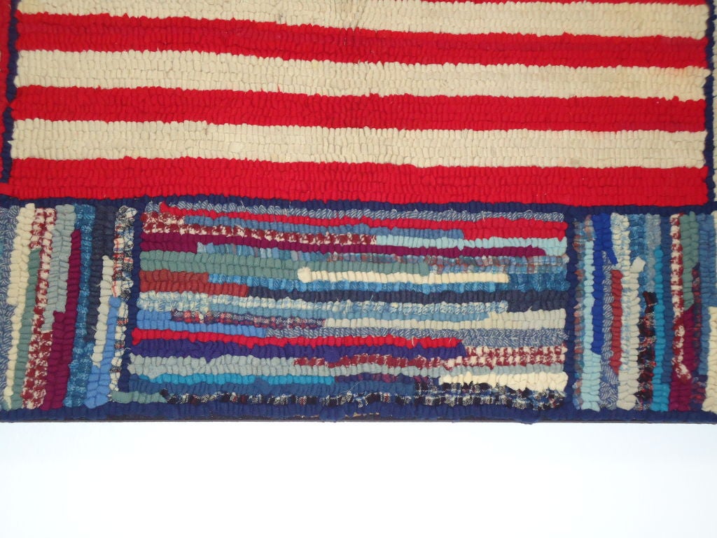 SIGNED and DATED MOUNTED AMERICAN HAND HOOKED PATRIOTIC RUG at 1stDibs ...