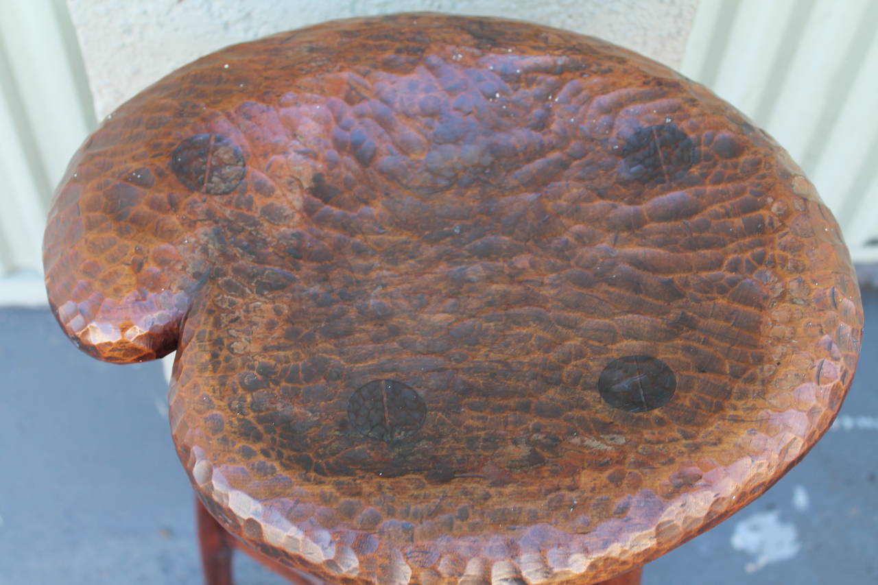 Amazing Signed Matthew Witkop Funky Hand-Carved Stool at 1stDibs