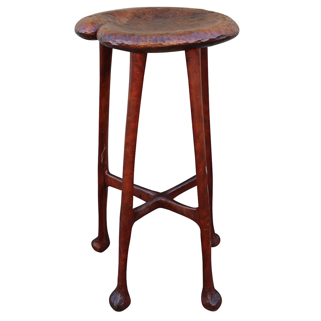 Amazing Signed Matthew Witkop Funky Hand-Carved Stool at 1stDibs