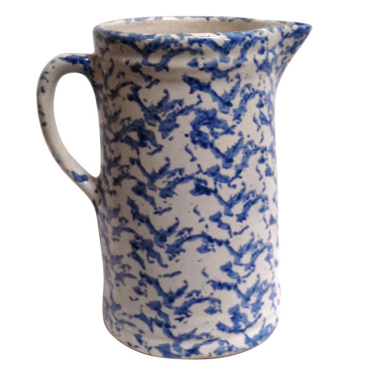 Antique Spongeware Pitcher - 5 For Sale on 1stDibs