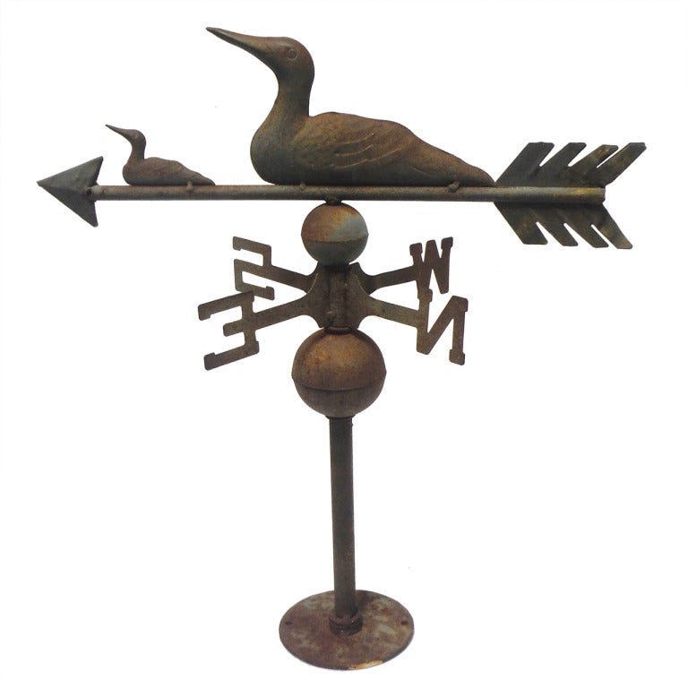 Amazing Ducks Tabletop Weathervane In Original Surface at 1stDibs