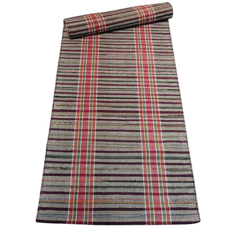 Pennsylvania Amish Rag Rug Runner /Great Colors-16 Feet Long at 1stDibs ...