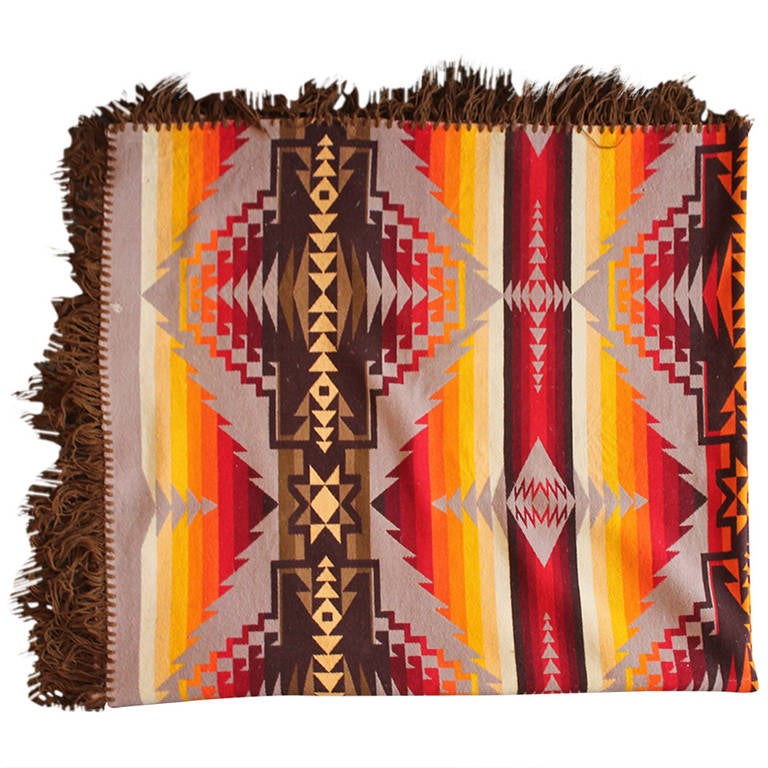 Early 1909 Cayuse Pendleton Indian Design Blanket at 1stDibs