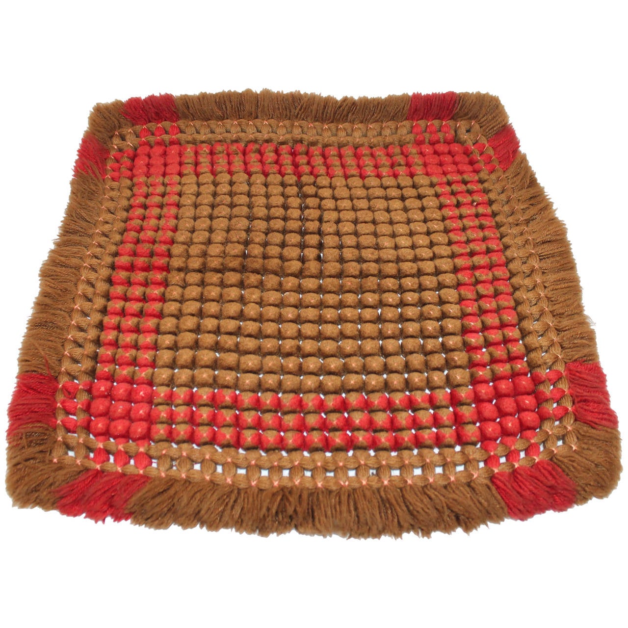 19th Century Handwoven Table Mat from Pennsylvania For Sale at 1stdibs