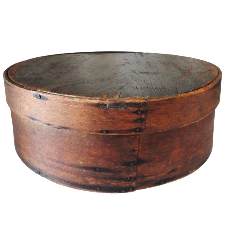 Early 19th Century Cheese Box In Old Surface at 1stDibs