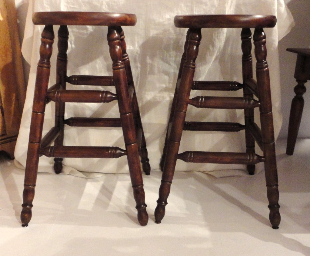 Pair of 1930's Bar Stools From Pennsylvania at 1stDibs