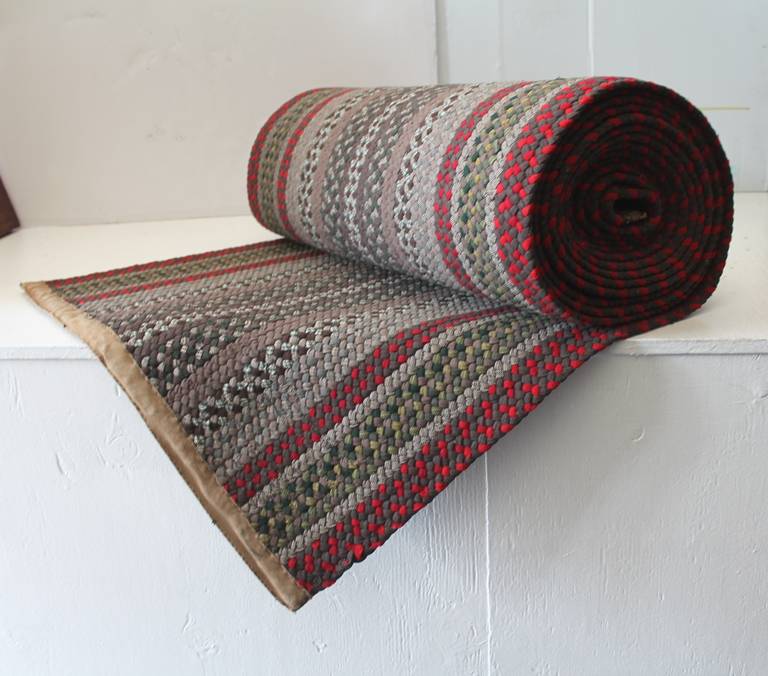 Amazing Hand-Braided Long Runner Rug from Pennsylvania at 1stDibs ...