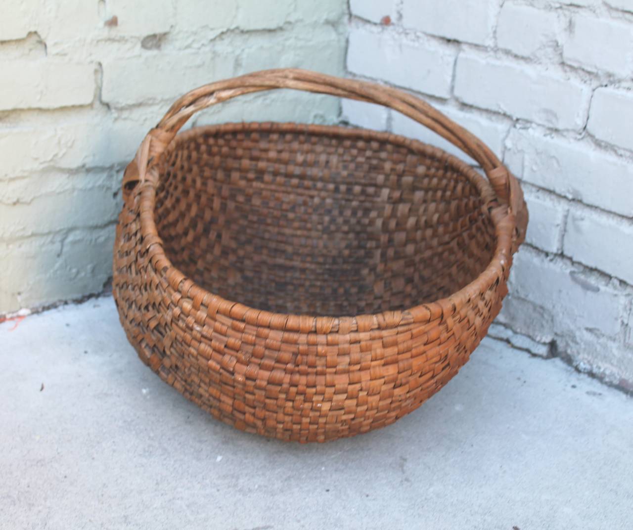 Large 19th Century Handmade Gathering Basket at 1stDibs | 19th century ...