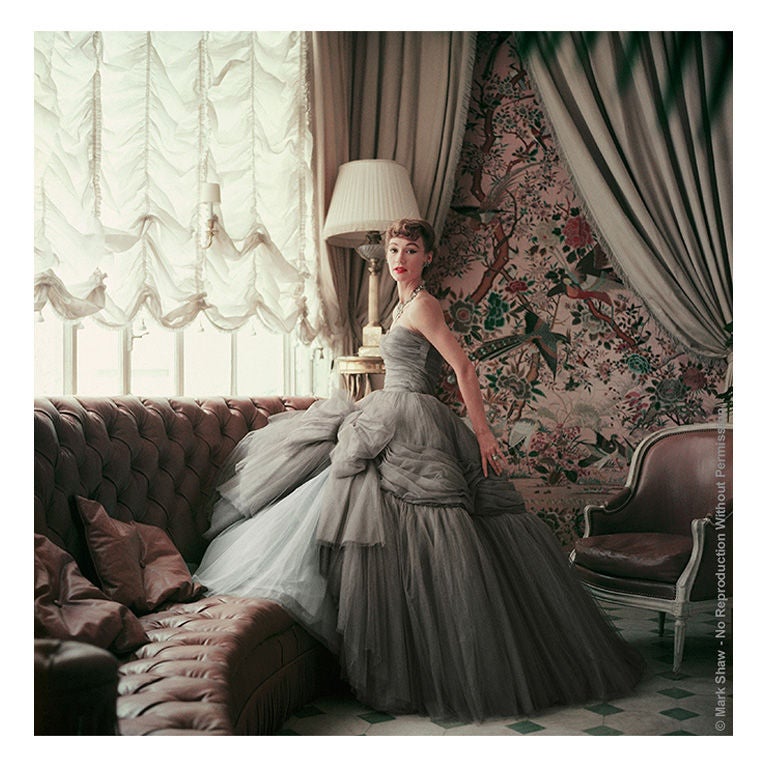 Mark Shaw Editioned Photo-Model in Home of Christian Dior #2 For Sale ...