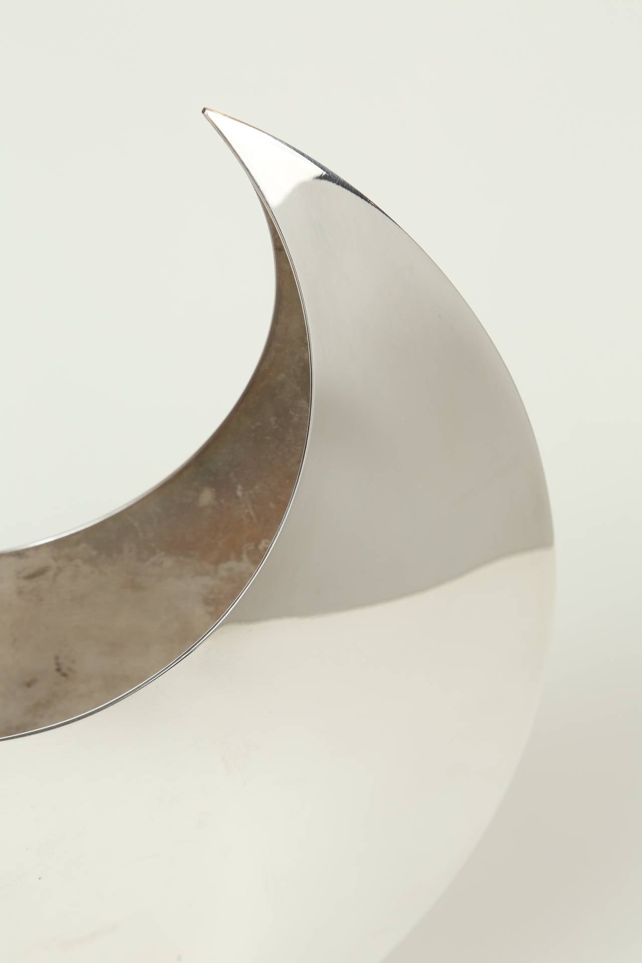 Silver Plate Crescent Moon Vase at 1stDibs | crescent moon shaped vase