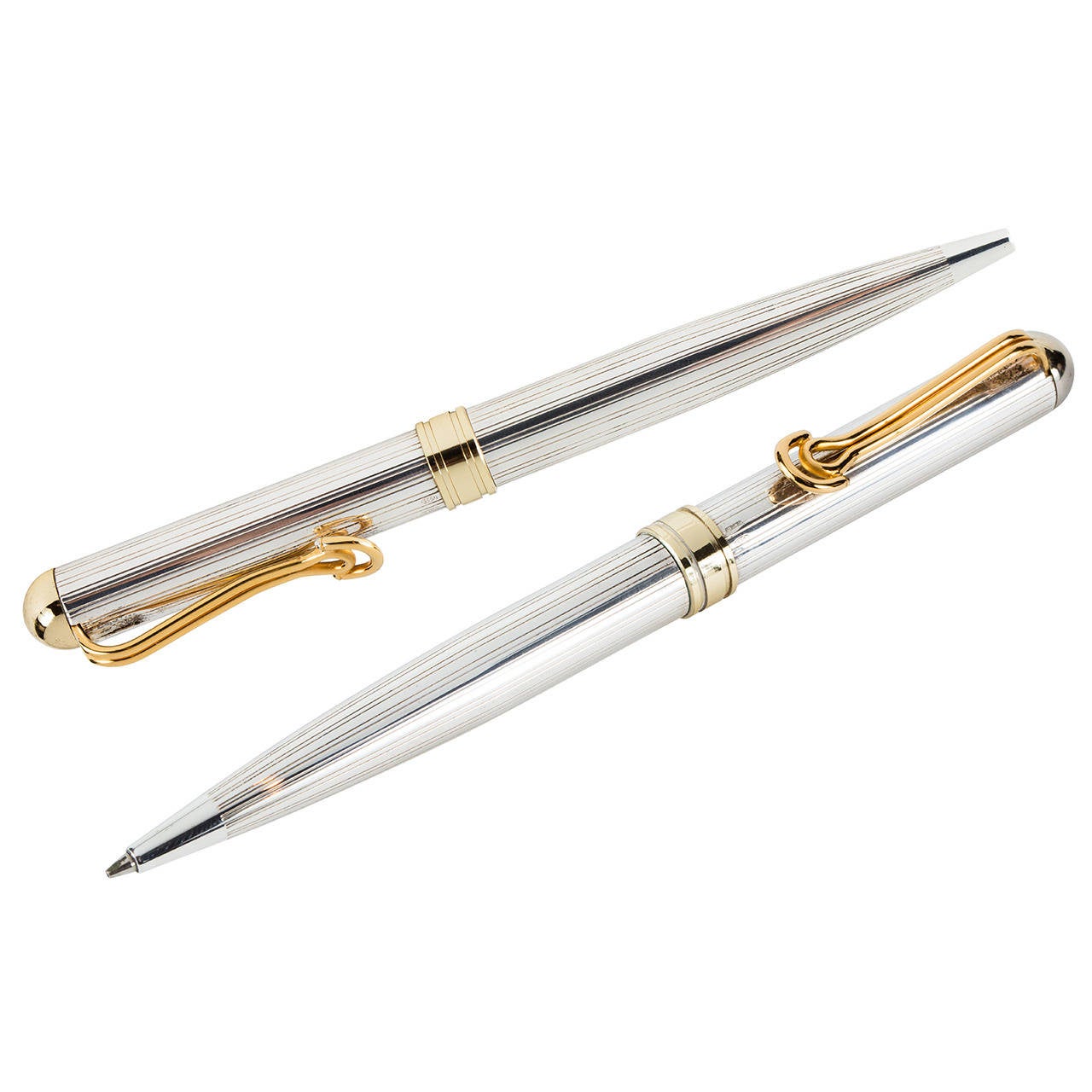 Matching Sterling Silver Pen and Mechanical Pencil with Original Cases ...