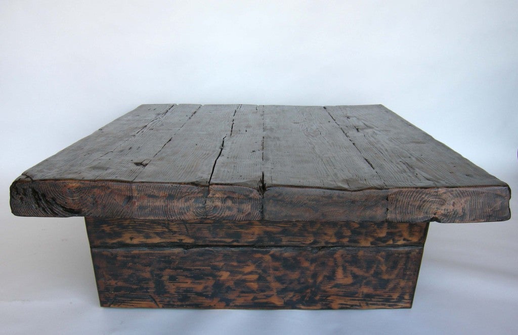 Reclaimed Wood Coffee Table at 1stDibs