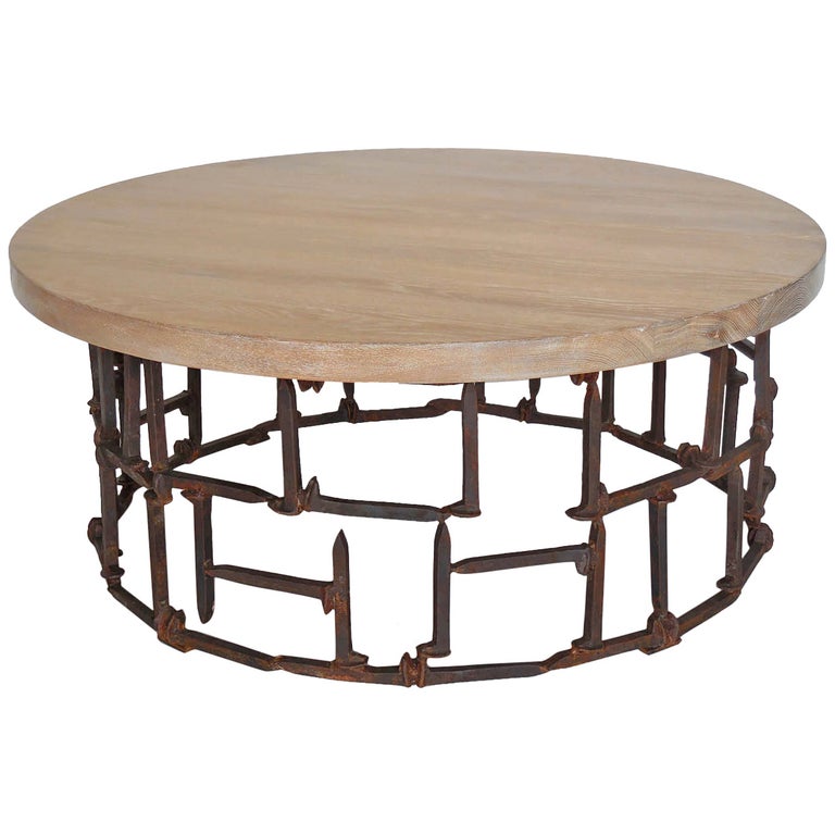 Dos Gallos Rail Road Spike Table For Sale at 1stDibs