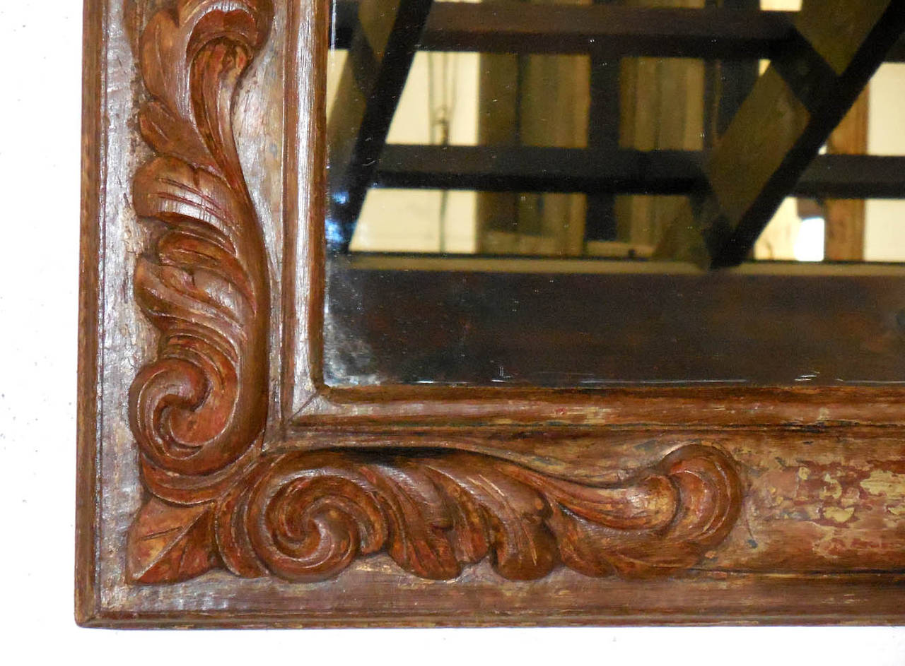 Hand-Carved Wooden Mirror For Sale at 1stDibs | hand carved wood mirrors