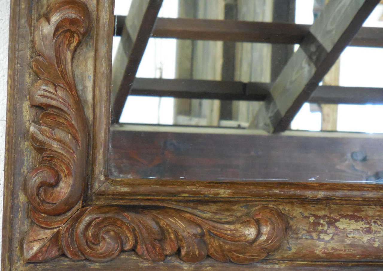 Hand-Carved Wooden Mirror For Sale at 1stDibs | hand carved wood mirrors