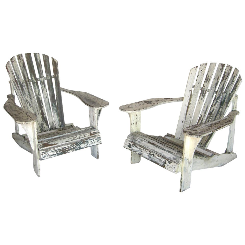 Pair of 1930s Adirondack Chairs at 1stDibs