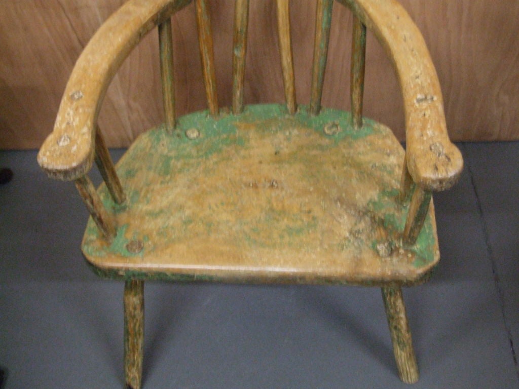 Early 19th c. Primitive Irish Windsor Chair at 1stDibs