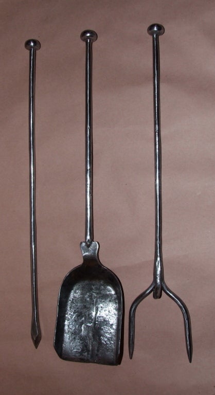 Set of Contemporary Blacksmith Made Fire Tools at 1stDibs | blacksmith ...