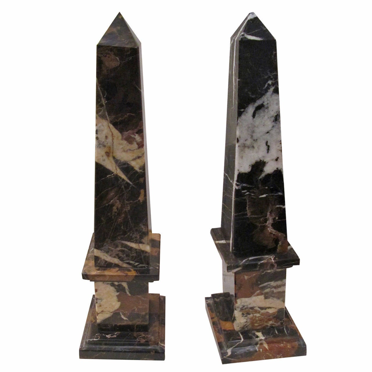 Pair of Marble Obelisks at 1stDibs