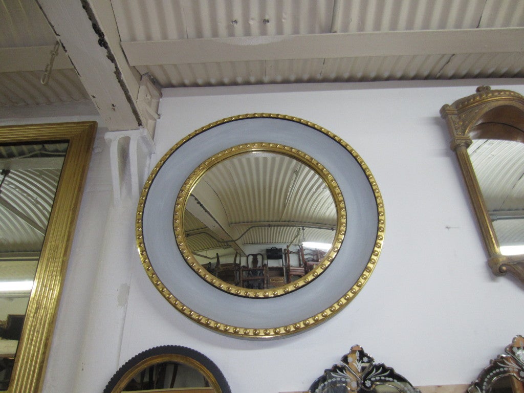 Exquisite Giltwood and Painted Bull's Eye Mirror at 1stDibs