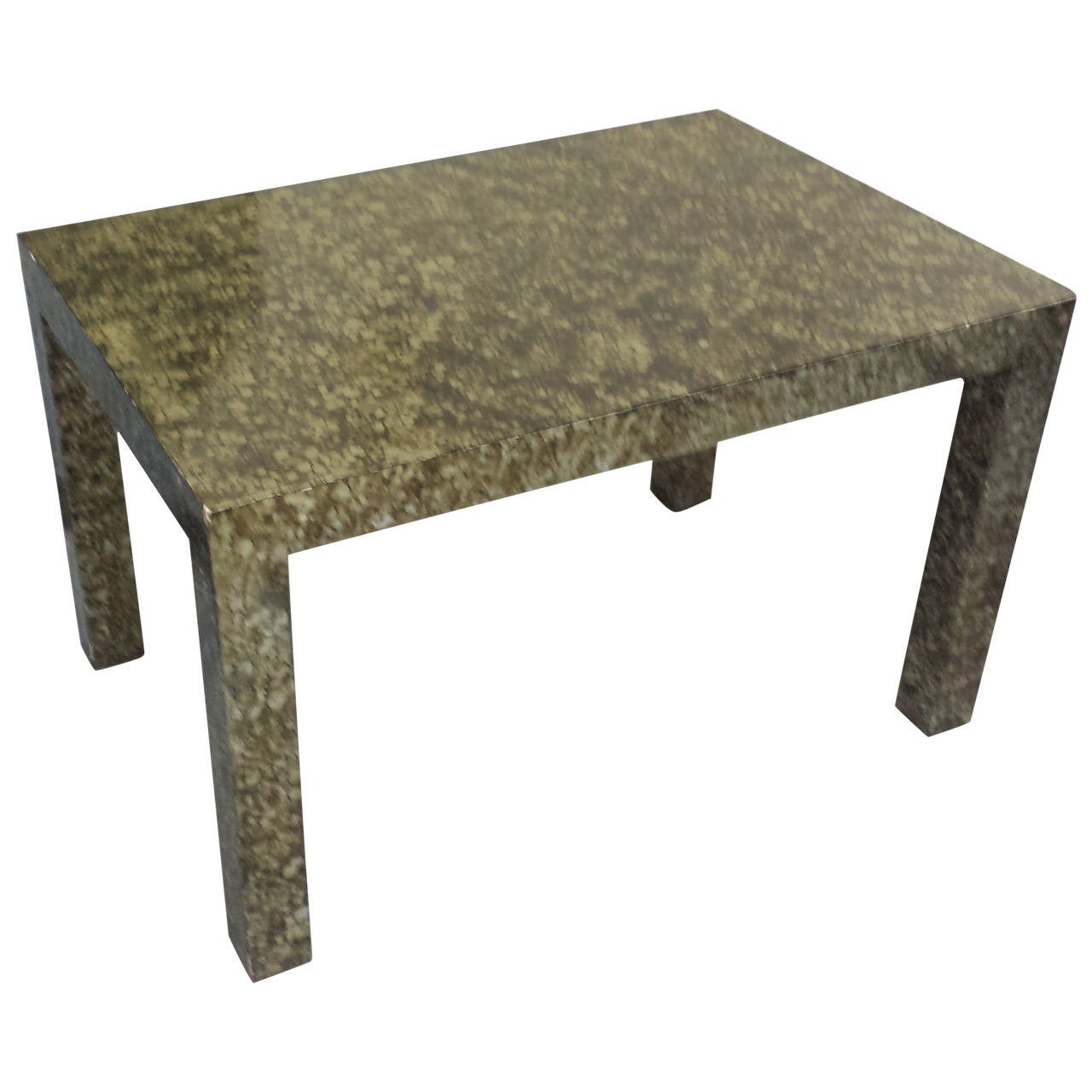 Faux Painted Parsons Table at 1stDibs