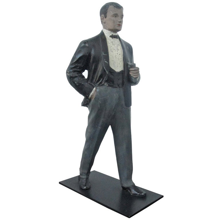 Striding Art Deco Figure in Fancy Dress For Sale at 1stDibs