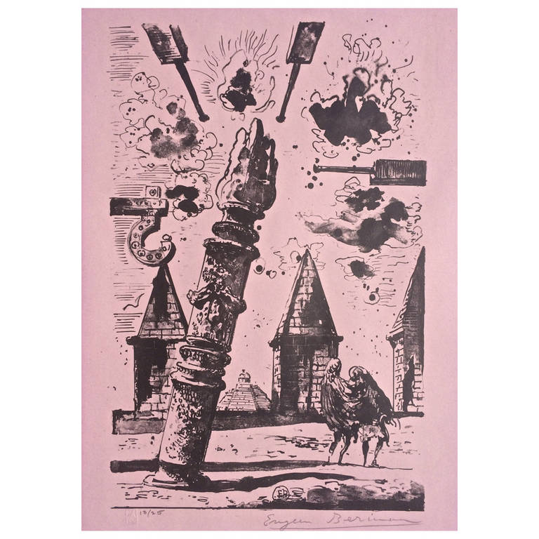Eugene Berman, 1940s Surrealist Lithograph at 1stDibs