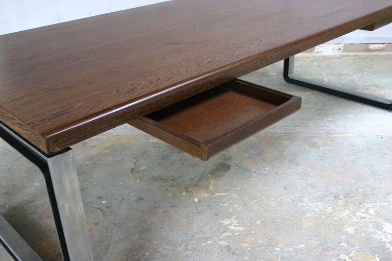 Magnificent Double Sized Dark Walnut Desk by Osvaldo Borsani for Tecno ...