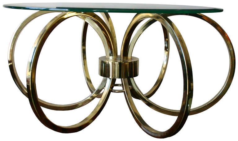 Brass Hoop Table at 1stDibs