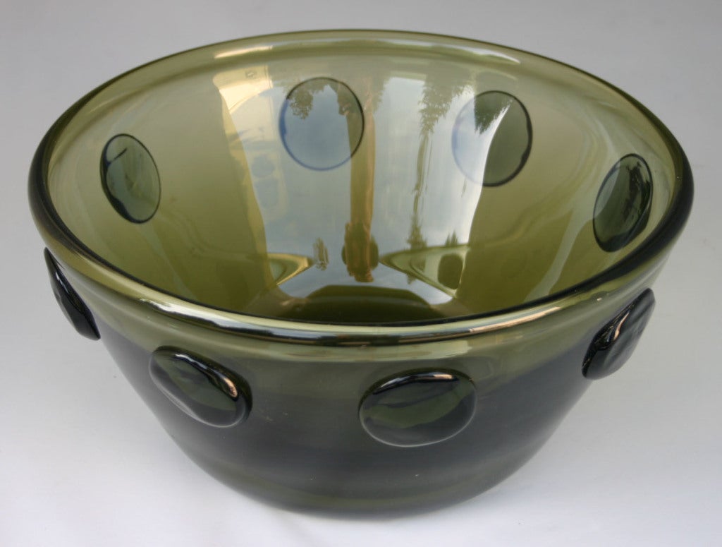 Hadeland Norway Glass Bowl at 1stdibs