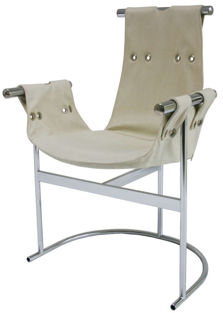 Tubular Chrome Chair at 1stDibs