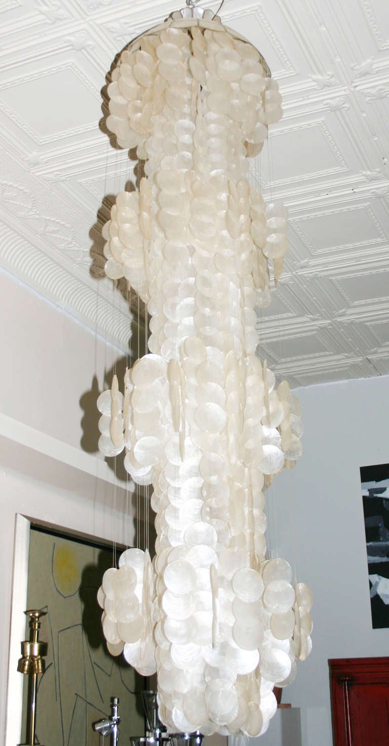 Capiz Shell Chandelier at 1stDibs
