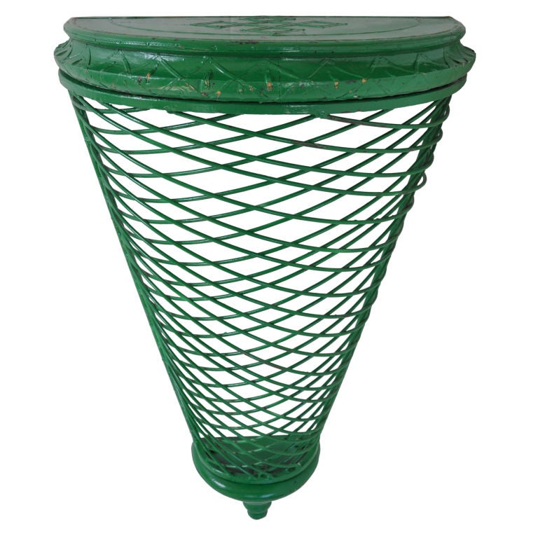 Green Lattice Wall Shelf at 1stDibs