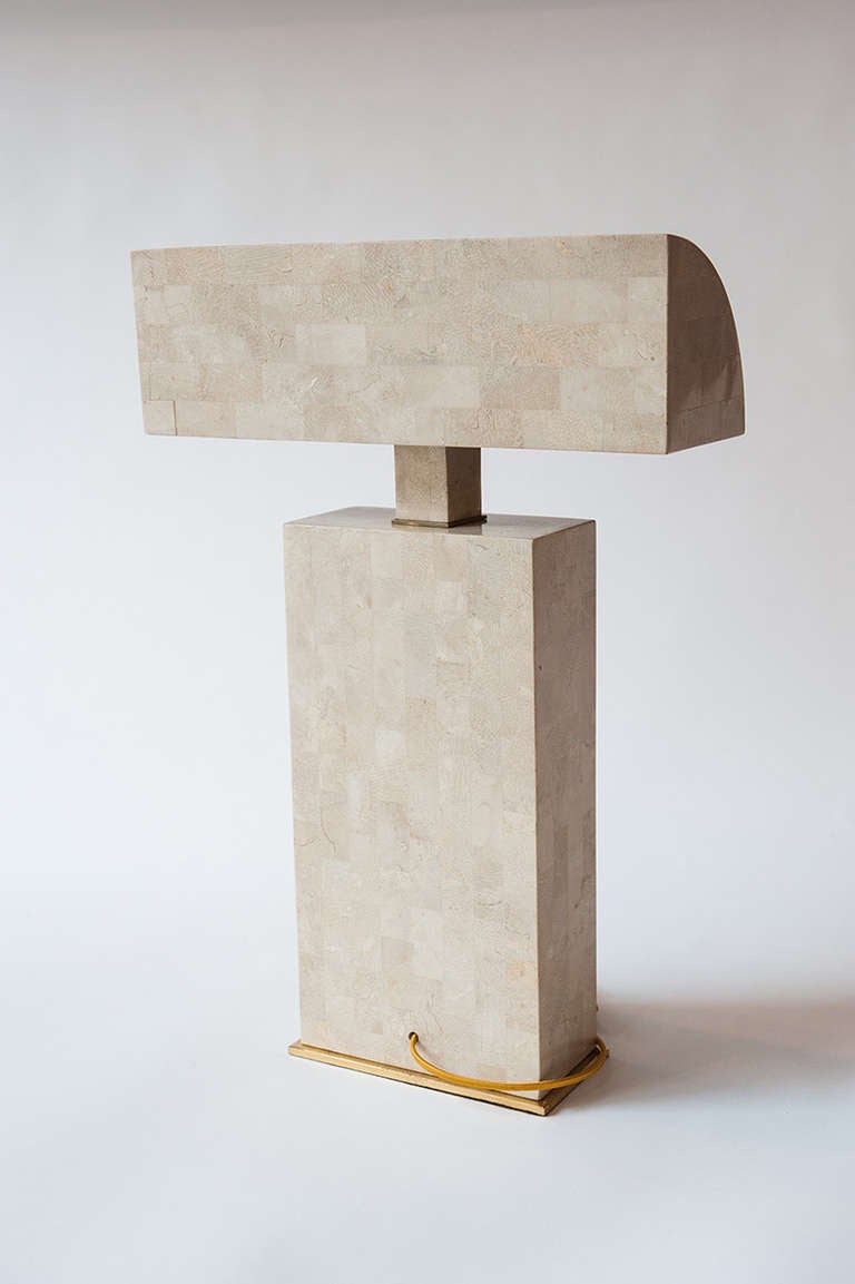 Coral Veneered Sculpture Desk Lamp by Karl Springer, USA, 1980s For ...