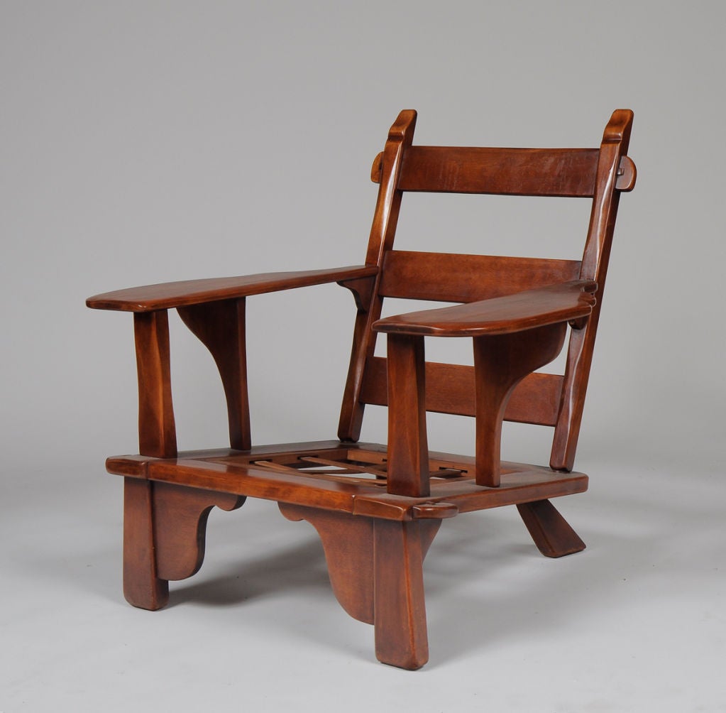 Maple Paddle Arm Chair at 1stDibs