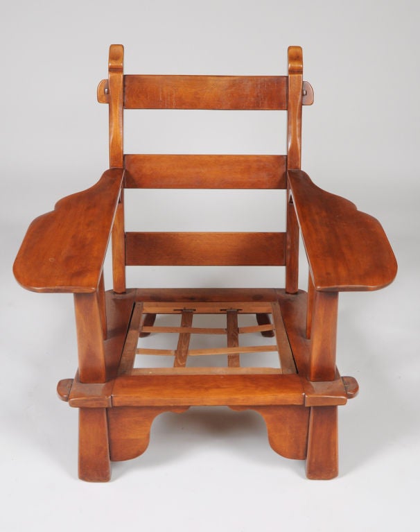 Maple Paddle Arm Chair at 1stDibs