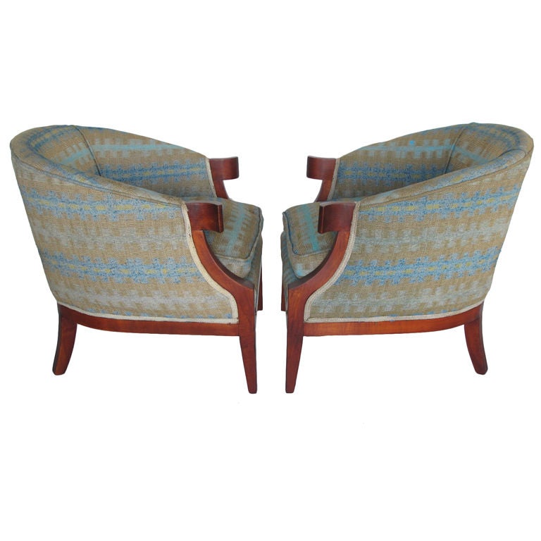 Pair of Classic Armchairs by Baker at 1stDibs