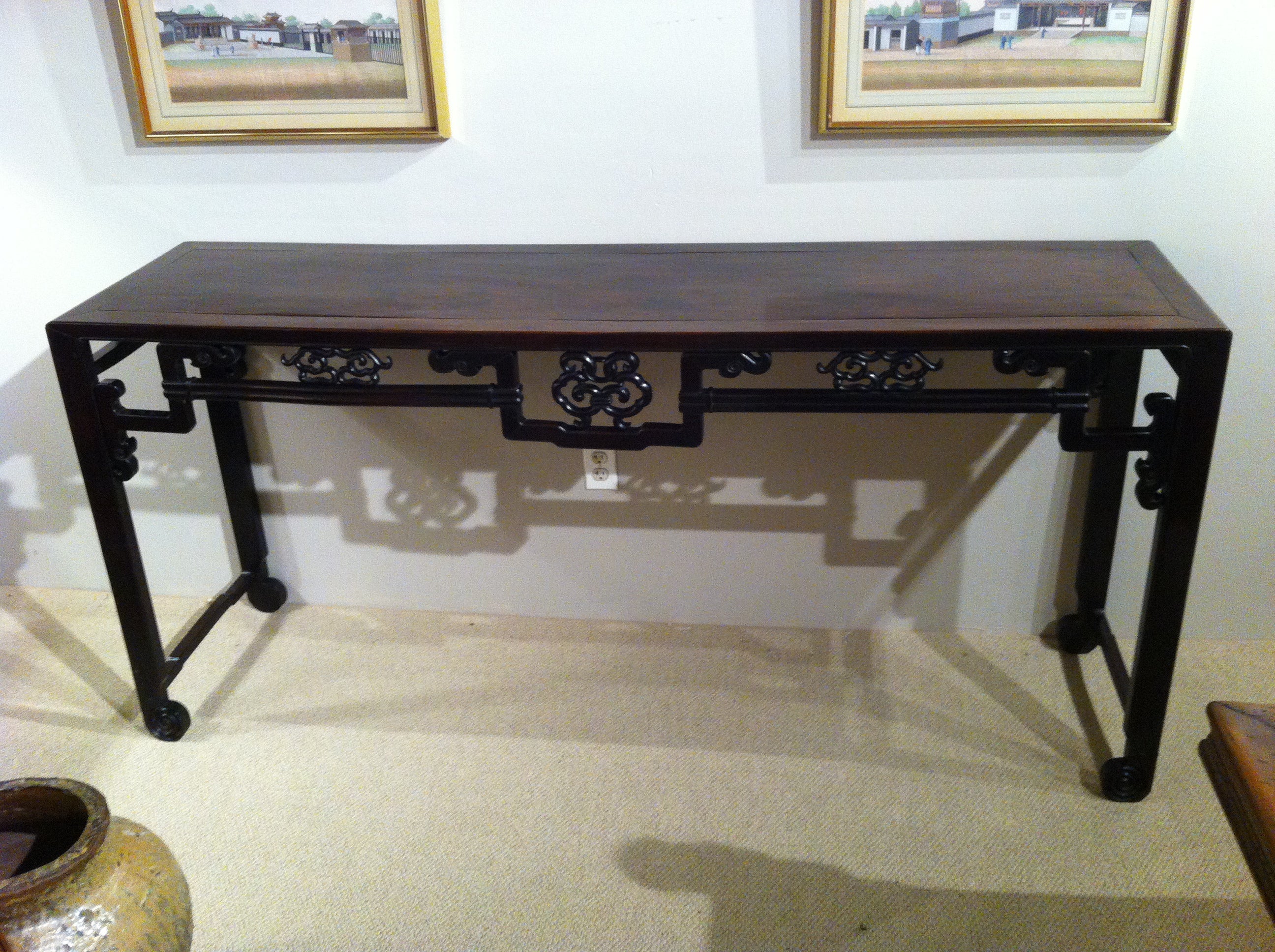 Chinese Hong Mu Console Table at 1stDibs